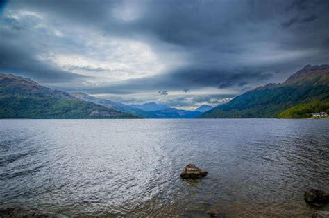 Wallpaper Lake Mountains Clouds Water Nature Landscape Hd