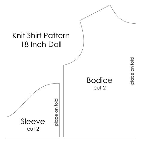 Downloadable Free Printable 18 Doll Clothes Patterns Free Printable