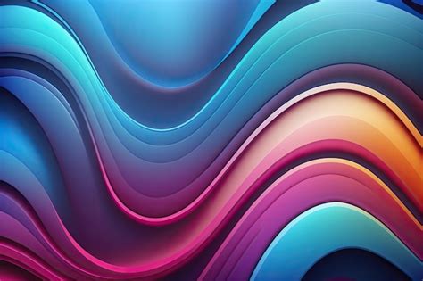 Premium Ai Image Colorful Sharp Lines Wavy Gradient Background