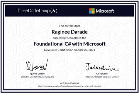 Raginee Darade On Linkedin Csharp Freecodecamp Microsoft Coding