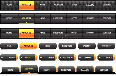 Editable Website Navigation Template Stock Illustrations 8 752