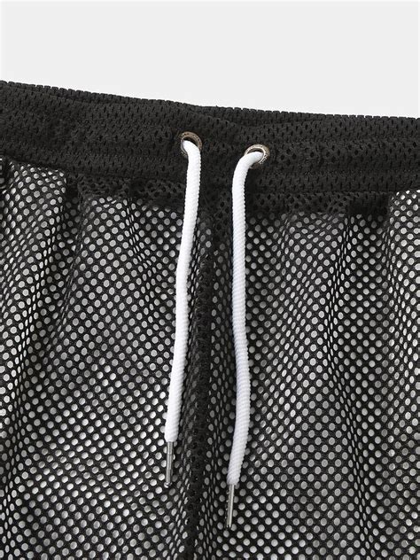 Mens Mesh Loose See Through Swim Shorts Mr Saker