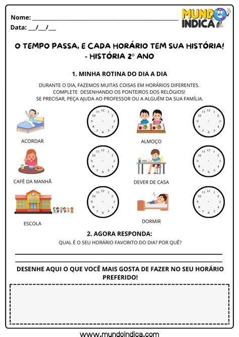 20 Atividades De História 2 Ano Para Imprimir