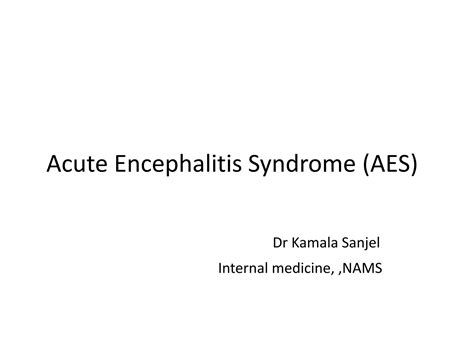 Acute Encephalitis And Japanese Encephalitispptx