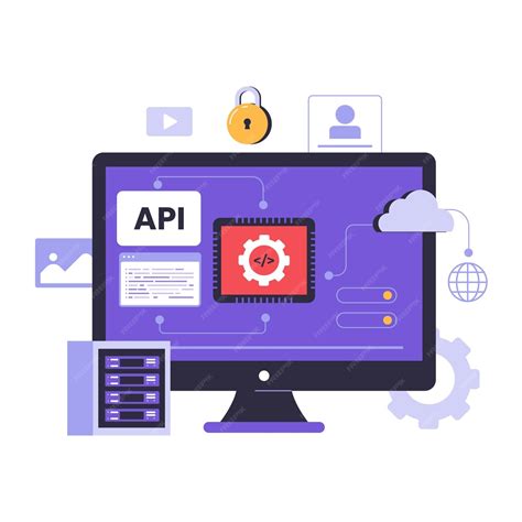 premium vector application programming interface illustration concept