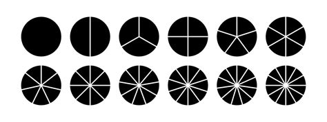 Circle Division Infographic Icon Set Pie Chart Vector Image