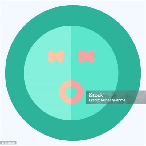 Ikon Emotikon Pusing Cocok Untuk Simbol Emotikon Gaya Datar Desain
