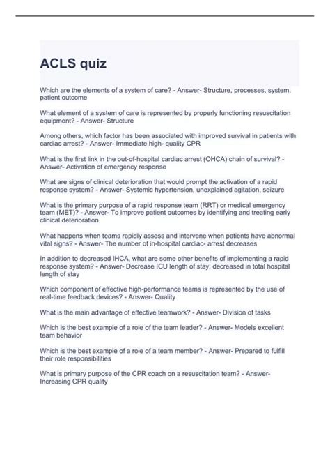 Acls Quiz Solved 100 Acls Stuvia Us