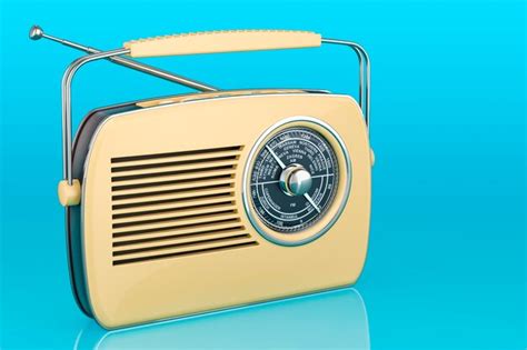 Premium Photo Vintage Radio Receiver On Blue Backdrop D Rendering