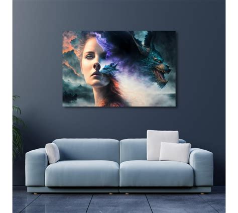 Someone S In A Makro Canvas Wall Art Framed Size A0 Transformation Mood