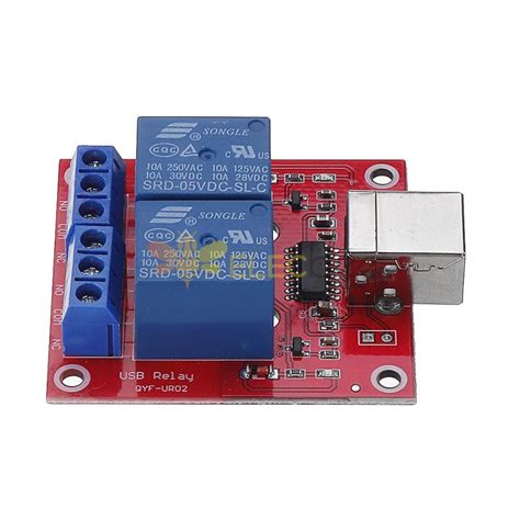 Elecbee 2 Channel 5V Computer USB Control Switch Relay Module Drive Free Relay Module Plug And