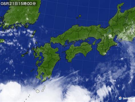 過去の気象衛星西日本2022年08月21日 日本気象協会 Tenkijp