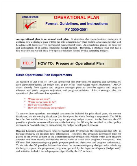 10 Military Operational Plan Templates Pdf
