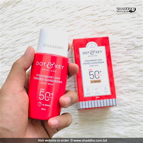 Dot And Key Strawberry Dew Tinted Sunscreen Beige Spf50 Pa 50ml