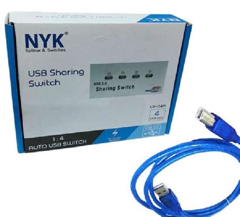 Jual Auto Switch Hub Usb Printer 4 Port Sharing Switcher Plus Kabel 1 5 M Di Seller Sms Computer