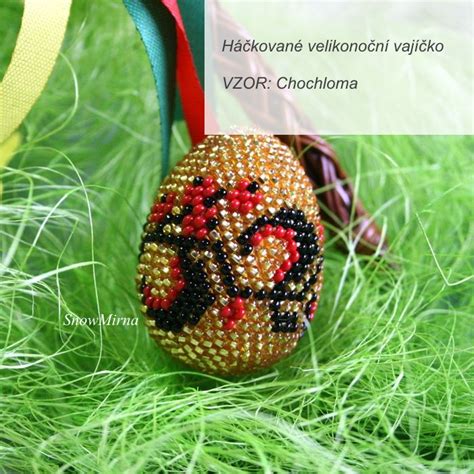 Háčkované Vajíčko Vzor Chochloma Potvor Pomáhat Tvořit