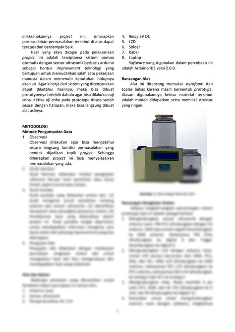 solution percobaan prototype kontrol mesin air otomatis berbasis