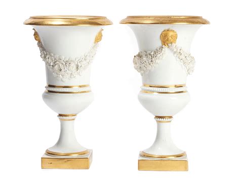 Bonhams A Pair Of Paris Porcelain Vases Late 19th Century