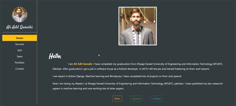 My Portfolio Website Using Python And Django Ali Adil Posted On The