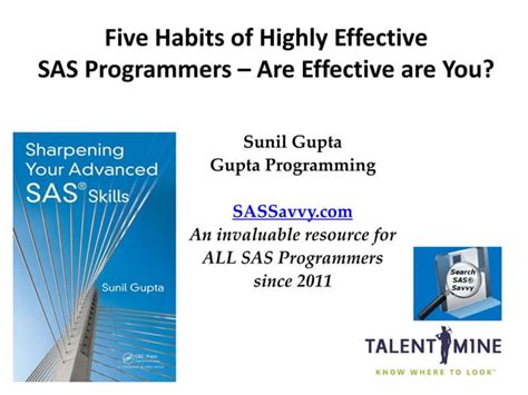 Habits Of Effective Sas Programmers Ppt