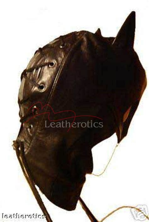 Leather Bondage Mask Leather Cat Hood Cat Women Mask