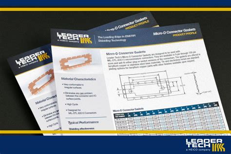 Micro D Gaskets Designed For Mil Dtl Connectors Leader Tech Inc