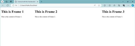 Frames In Html Syntax Uses Advantages And More