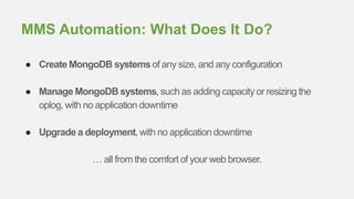 Automate MongoDB With MongoDB Management Service PPT