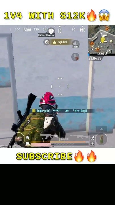 Insane 1v4 Clutch With S12k 🔥😱short Ytshort Telugugamer Pubgmobile