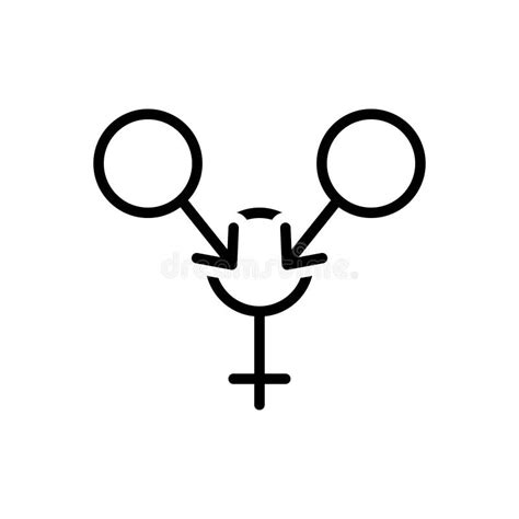 Icône De Ligne Noire Pour Gangbang Sexe Et Sexuel Illustration De