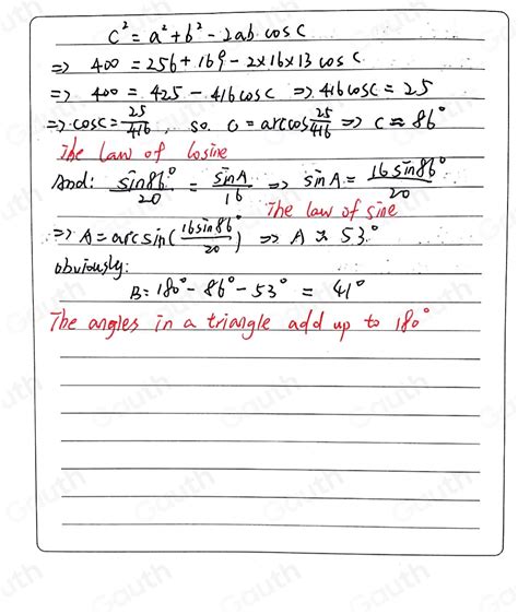 solved directions solve each triangle round lengths to the nearest