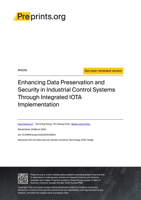 Pdf Enhancing Data Preservation And Security In Industrial Control