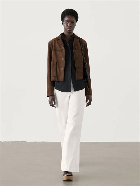 Cotton Shirt With Textured Detail · Black · Shirts Massimo Dutti