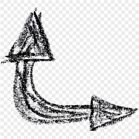 Red Sketch Drawing Arrow Two Ends Left Right Citypng