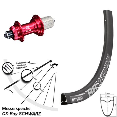Centerlock Hinterrad 28 Zoll Dt Swiss Rr 521 Kx G Rot 8 12 Fach Für