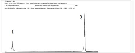 Solved Compound 1 Q4 Based On The Proton Nmr Spectrum Shown