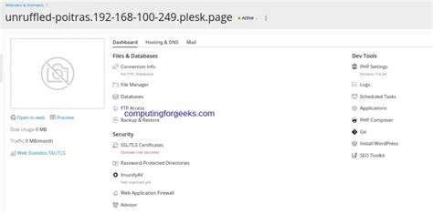 Install Plesk Control Panel On Centos Almalinux Computingforgeeks