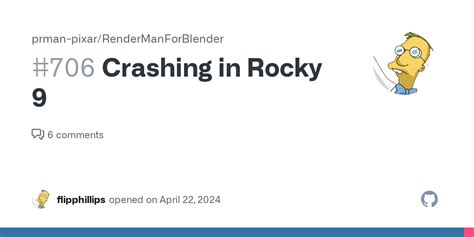 Crashing In Rocky 9 · Issue 706 · Prman Pixarrendermanforblender · Github