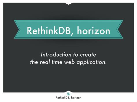 PDF Introduction To RethinkDB And Horizon Js DOKUMEN TIPS