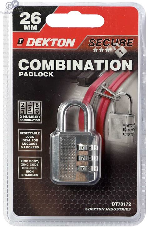 Dekton Combination Padlock 26mm Hardware Ireland Online Hardware