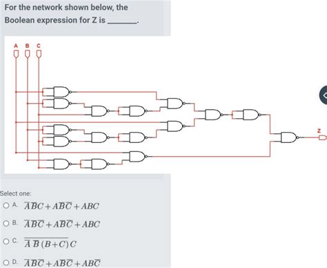 for the network shown below the boolean expression