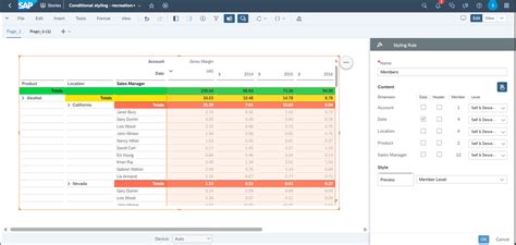 Dynamically Highlighted Totals And Subtotals In Sac Sap Community