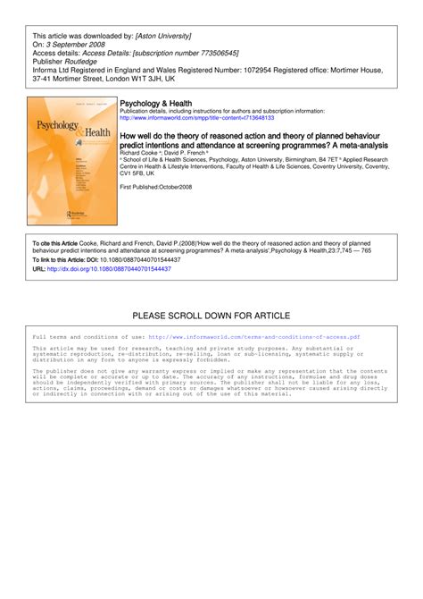 Pdf How Well Do The Theory Of Reasoned Action And Theory Of Planned Behavior Predict