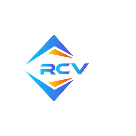 Rcv Abstract Technology Logo Design On White Background Rcv Creative Initials Letter Logo