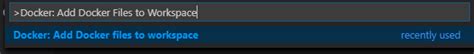 Casing Of Add Docker Files To Workspace Is Wrong Issue