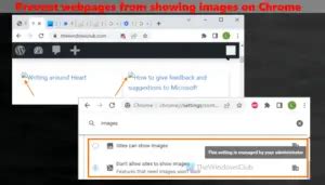 Prevent Webpages From Showing Images In Google Chrome