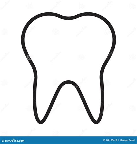 Tooth Line Icon Vector Stock Vector Illustration Of Health 140125615