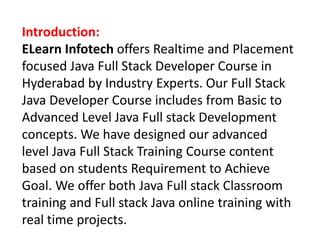 Java Full Stack Developer Course In Hyderabad PPT