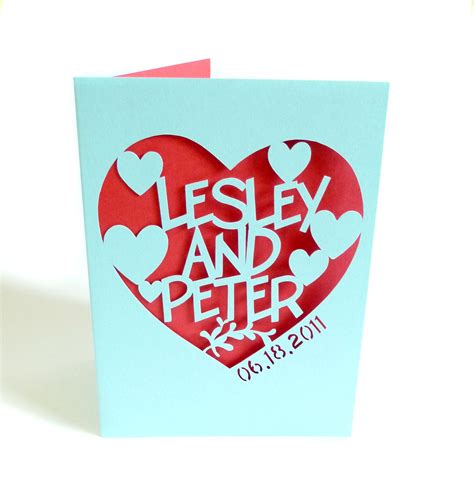 Personalized Paper Anniversary Card By Cookiebits On Etsy