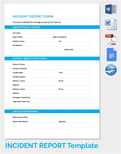 Fault Report Template Word Sample Professional Template
